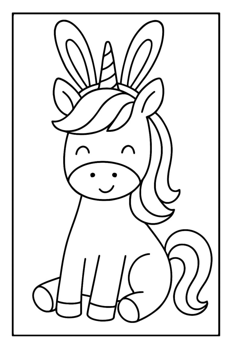 Easter Unicorn Coloring Pages (Free & Springtime-Magical)